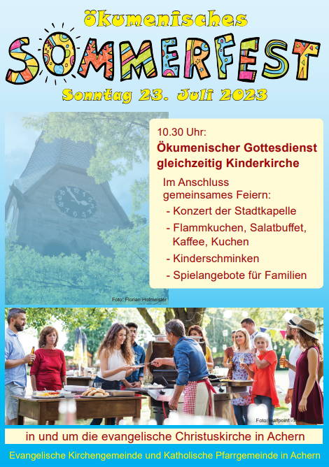 Ökumenisches Gemeindefest am 23. Juli 2023